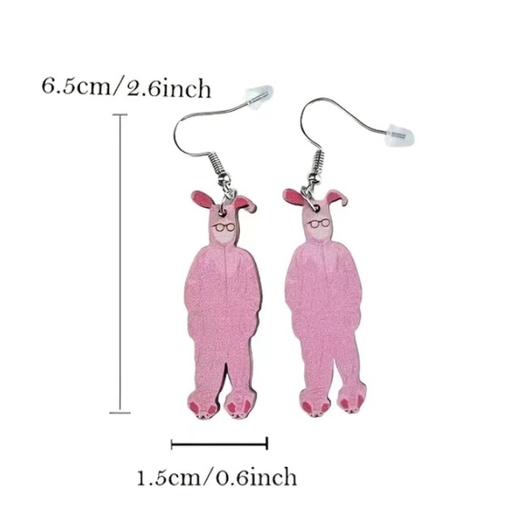 Jewelry | Nwt A Christmas Story Ralphie Rabbit Bunny Suit Wooden Dangle ...